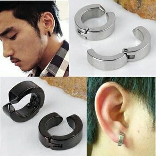 Jual anting pria laki palsu fake tanpa tindik anti karat alergi ...