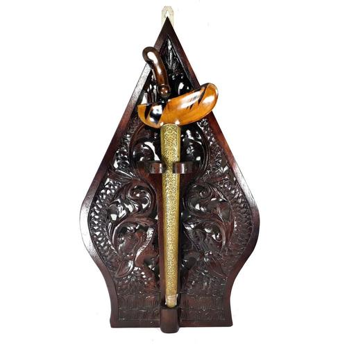 Jual Blawong Keris Kayu Jati Gunungan Wayang Tempat Keris Tempel ...
