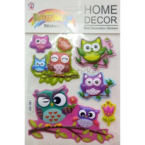 Jual Gambar Tempel Wall Sticker Stiker Tembok Anak Edisi Burung Hantu ...