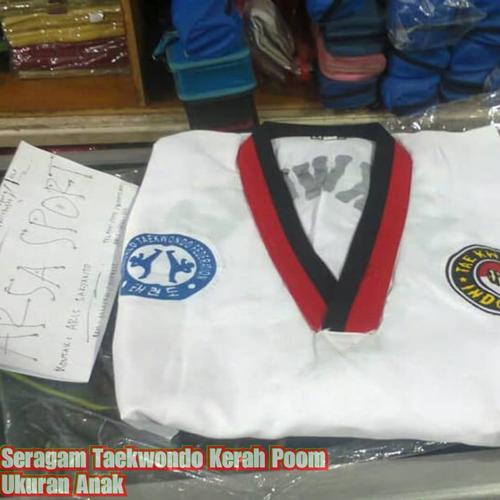 Jual Baju Taekwondo Anak Tekwondo Seragam Taekwondo Kerah Merah Hitam Poom - 7 - Kab. Tangerang ...