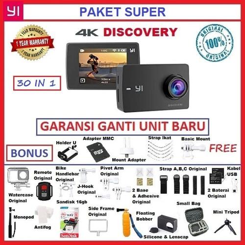 Jual Paket Super Action Camera Xiaomi Yi 4k Discovery Original Garansi ...