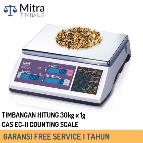 Jual Timbangan Hitung 30kg x 1g | CAS EC-II COUNTING SCALE - Jakarta Barat - Mitra Timbang ...