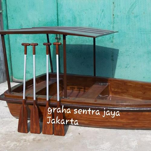 Jual Perahu Dayung Fiberglass cat warna urat kayu - Kab. Tangerang ...
