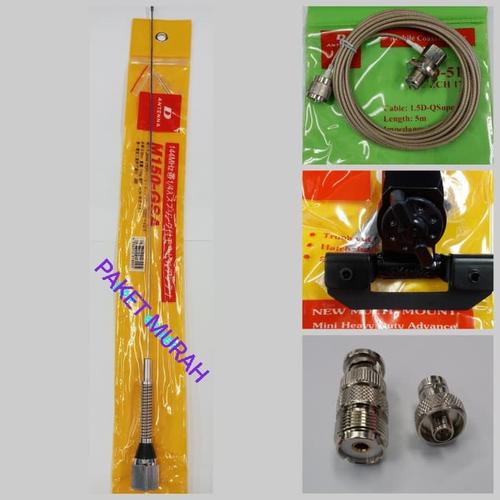 Jual paket antena mobil HT atau Rig radio.VHF.kabel.breket jepit plus ...