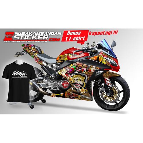 Jual Decal Motor Sticker Motor Ninja 250 Fi Barong - Graftac, Glossy ...