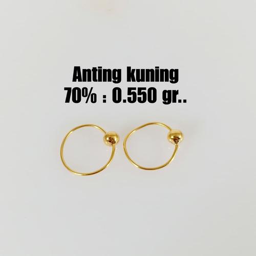 Jual Anting Emas / Mas Kuning 70% Berat 0.550 Gram.. - Jakarta Barat ...