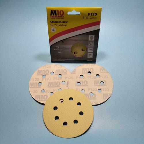 Jual M10 Amplas Velcro Lubang 5 inch grit 120 Amplas Tempel 5 inch ...