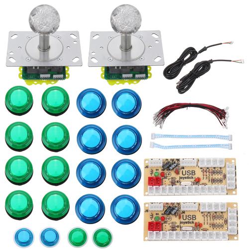 Jual Colorful LED Joystick Push Button USB Encoders Arcade Game ...