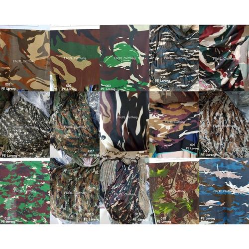Jual Bahan Kain Kaos Baju PE Polyster Single Loreng Camo Rib Kerah ...