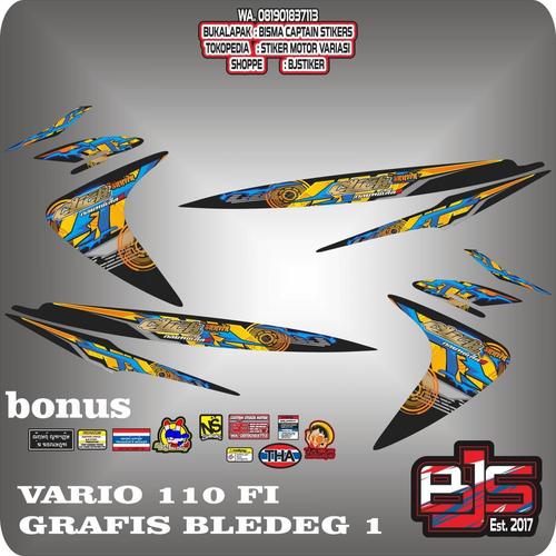Jual stiker striping list motor vario 110 fi injeksi click bledeg 1 v1 ...