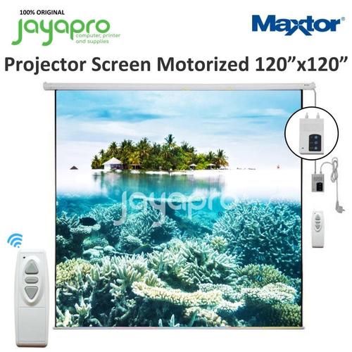 Jual Layar Proyektor 120inch / 120"x120" Maxtor Wall Mount Motorized ...