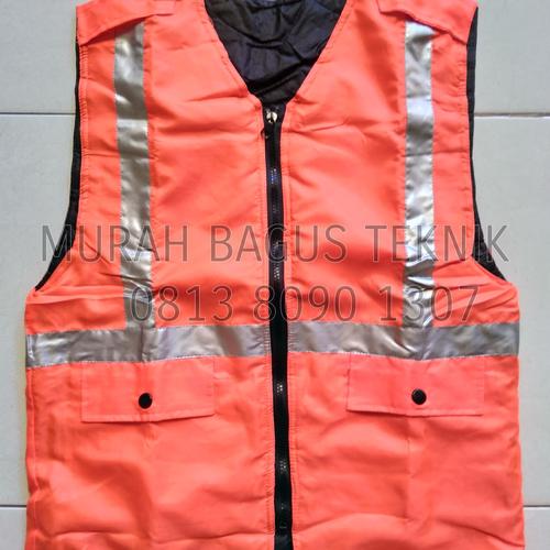 Jual ROMPI PROYEK BUSA SAFETY VEST ORANGE - Jaring Orange - Jakarta ...