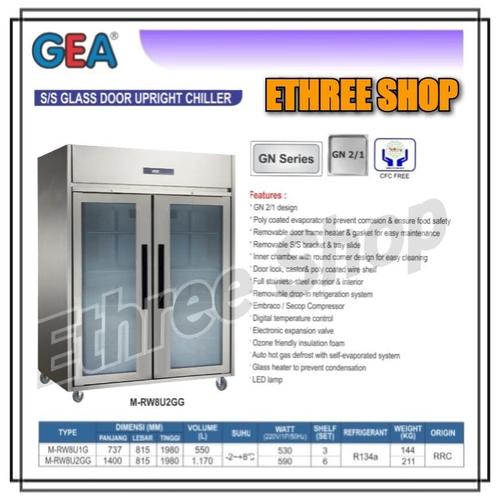 Promo GEA M RW8U2GG - STAINLESS STEEL GLASS DOOR UPGRIGHT CHILLER ...