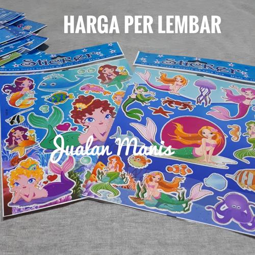 Jual Sticker Laser Mermaid Gambar Tempel Stiker Karakter Putri Duyung ...