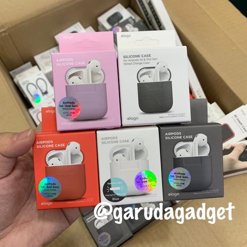 Jual Elago Airpods Silicone Case Black Original - Apple Airpod - Black ...