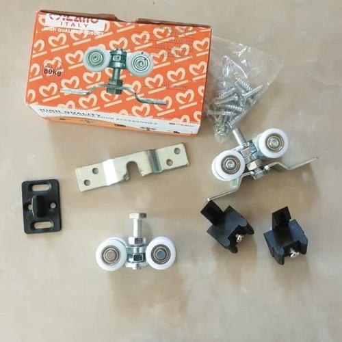 Jual Roda Pintu Geser Sliding Door Dorong Roda Atas Nilon + Stopper ...