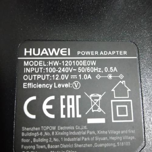 Jual Adaptor 12V 1A Huawei Original Adapter 12v 1a Original - Kota ...