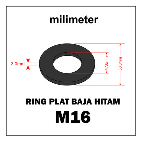 Jual Ring Plat Baja Hitam M16 - Plate Washer - Kota Bekasi - Badan ...
