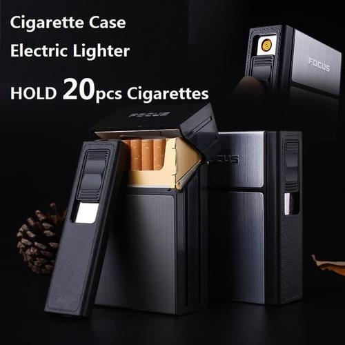 Jual Kotak Rokok Aluminium Korek Api Elektrik Removable Elegan Hadiah ...