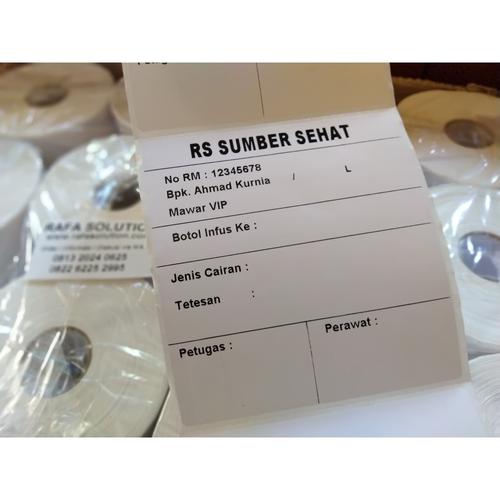 Jual Label Cairan Infus Rumah Sakit Direct Thermal 85x90 1 Kolom Polos ...