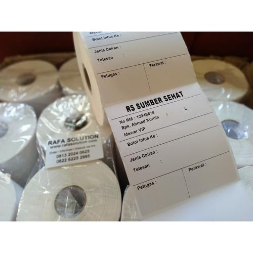 Jual Label Cairan Infus Rumah Sakit Direct Thermal 60x60 1 Kolom Polos ...