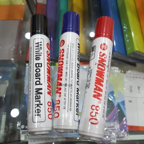 Jual SPIDOL JUMBO BOARD MARKER SNOWMAN 850 / WHITEBOARD MARKER - Merah ...