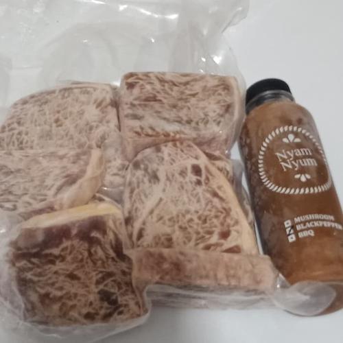 Jual Wagyu Daging Sapi Steak paket Bumbu Siram Bandung Mushroom ...