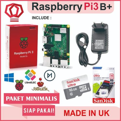 Jual Raspberry Pi3 Pi 3 Model b+ 3b+ Plus Paket Minimal Pi3b ...