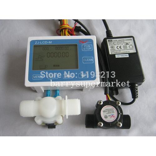 Jual Water Flow Meter flowmeter hall flow sensor indicator Counter LCD ...