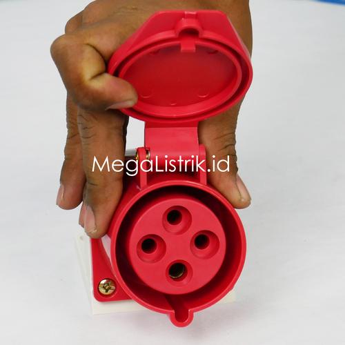 Jual Fort Stop Kontak Industrial 4 Pin 32A / Socket Genset Surface CEE 124 - Kota Surabaya ...