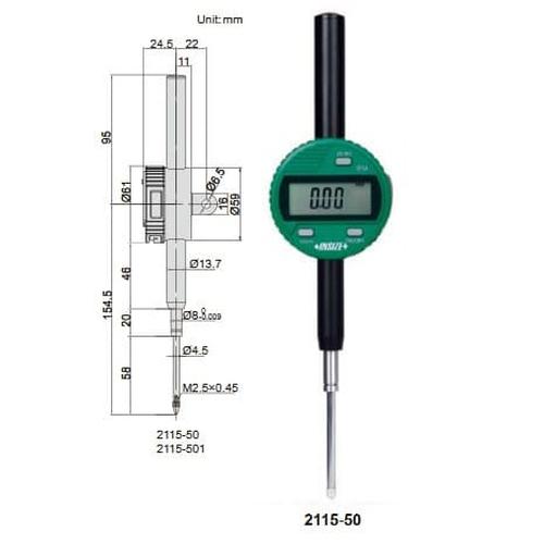 Jual Waterproof Digital Indicator (lug back) 50.8mm/2" 2115-50 ...