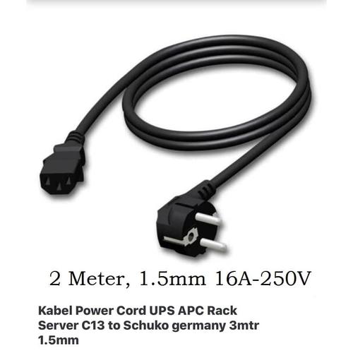 Jual Kabel Power Cord Ups Apc Rack server C13 to Schuko Germany 2 Mtr 1 ...