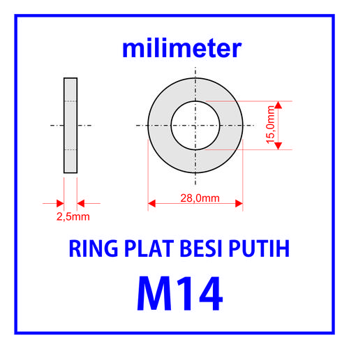 Jual Ring Plat Besi Putih M14 - Plate Washer - Kota Bekasi - Gozel ...
