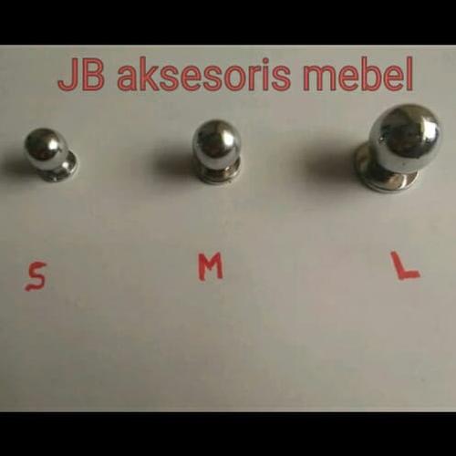 Jual HANDLE KNOB PADAT KILAP Model BULAT PENTOL Ukuran KECIL (S ...