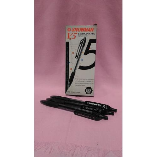 Jual Pen Snowman V5 Hitam Model Cetek Ready Bagus Murah 1pcs - Kota ...