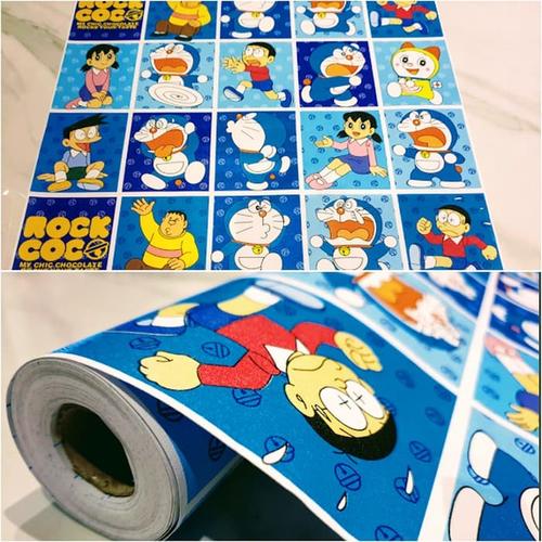 Jual Wallpaper Sticker Dinding Karakter Doraemon Nobita & Kawan - Kawan ...