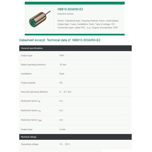 Jual Proximity Sensor Nbb10 30gm50 E2 Pepperl Fuchs E2 Kabel