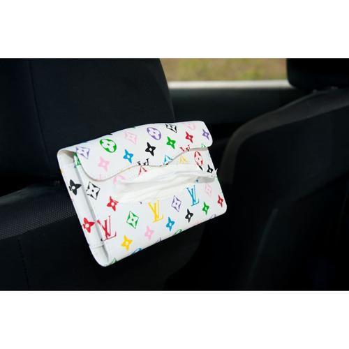 Jual Tempat Tissue Mobil Tulisan Putih/Tempat Tissue Belakang Jok Mobil ...