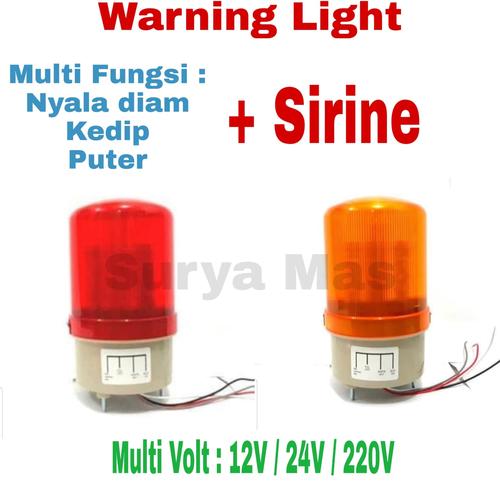 Jual Lampu Rotary Rotari Warning Light Multi Volt Multi Fungsi + Sirine ...