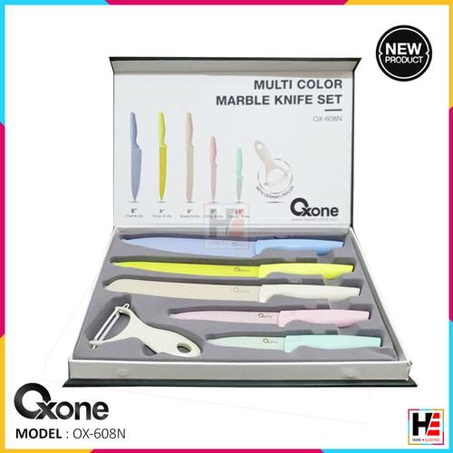 Promo Pisau Dapur Set Oxone OX-608N Multi Color Marble Knife Set ...