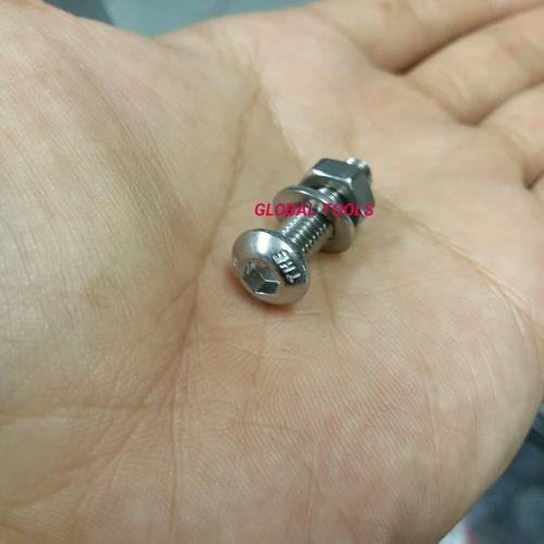 Jual Baut L stainless m6 x 20 L button baut L4 kepala bulat pan head L ...