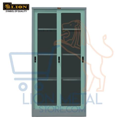 Jual LION Steel Cupboard Lemari Arsip Kantor pintu sliding kaca - L33AK ...