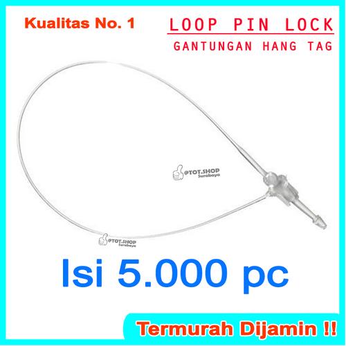 Jual TERMURAH!!! LOOP PIN / HANG TAG PLASTIK LOCK STRING PIN @5000 PCS ...