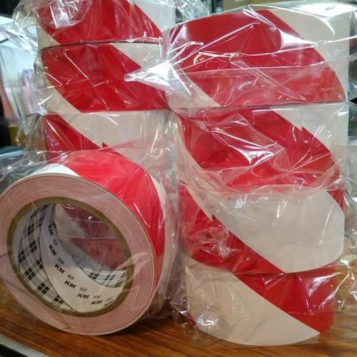 Jual Floor Marking Tape Lakban Lantai Merah Putih Garis Polis Line 2"x ...