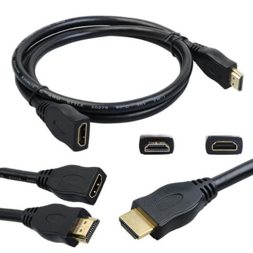 Jual Kabel 1.2m HDMI Extension Male to Female Gold Plate Sambungan ...
