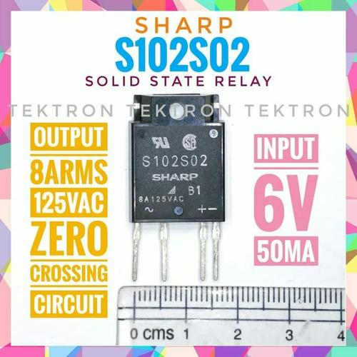 Jual SHARP SSR S102S02 solid state relay zero crossing built in 8A ...
