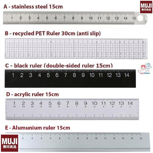 Jual Muji - stainless / alumunium / plastic RULER - penggaris - BBB ...