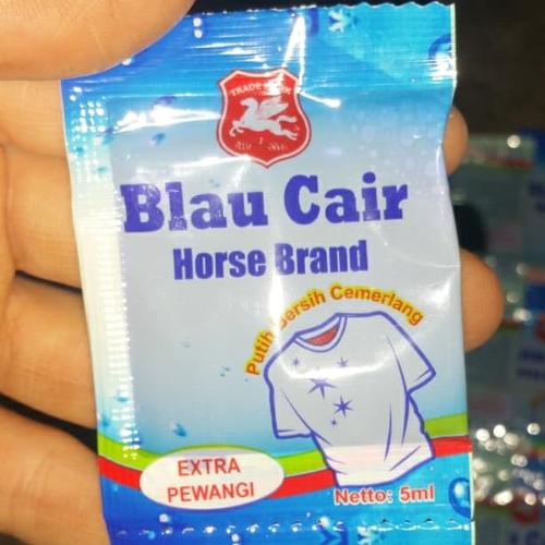 Jual Blau Cair Horse Brand sachet 5 ml Cuci Baju Piring cap Kuda ...