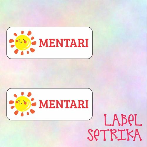 Jual Label Setrika Sticker Setrika Label Baju Label Nama Mentari - S ...