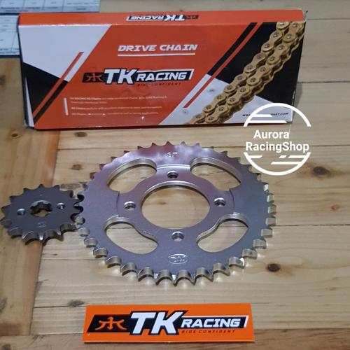 Jual Gear Set TK 428 Supra X 100 - Grand - Legenda - Fit Lama & Rantai TK 428 HS Gold - 12, 35 ...